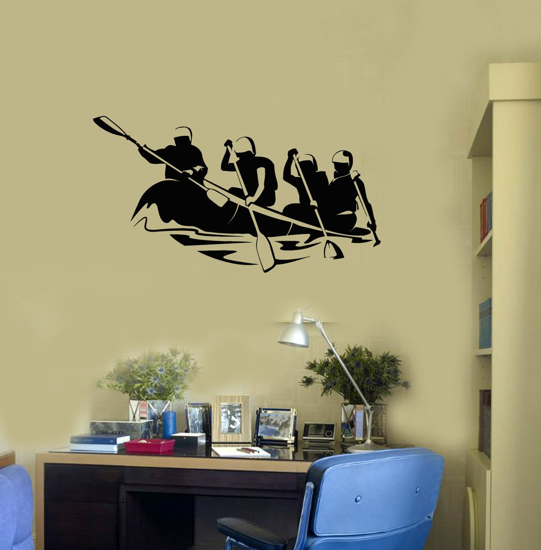 Rafting Vinyl Wall Decal Outdoor Activity Sports Decor Room Art ...