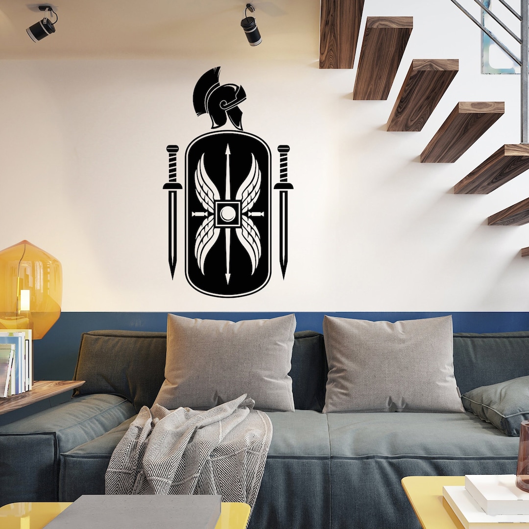 Roman Warrior Vinyl Wall Decal: Ancient Rome Decor (#6381di) - Etsy UK