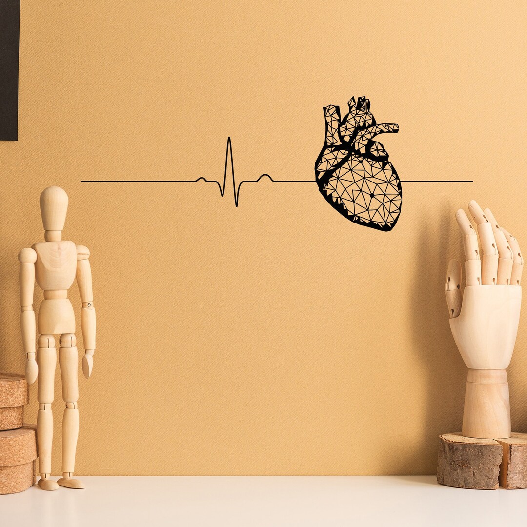 Anatomy Vinyl Wall Decal Polygonal Heart Health Medical Office ...