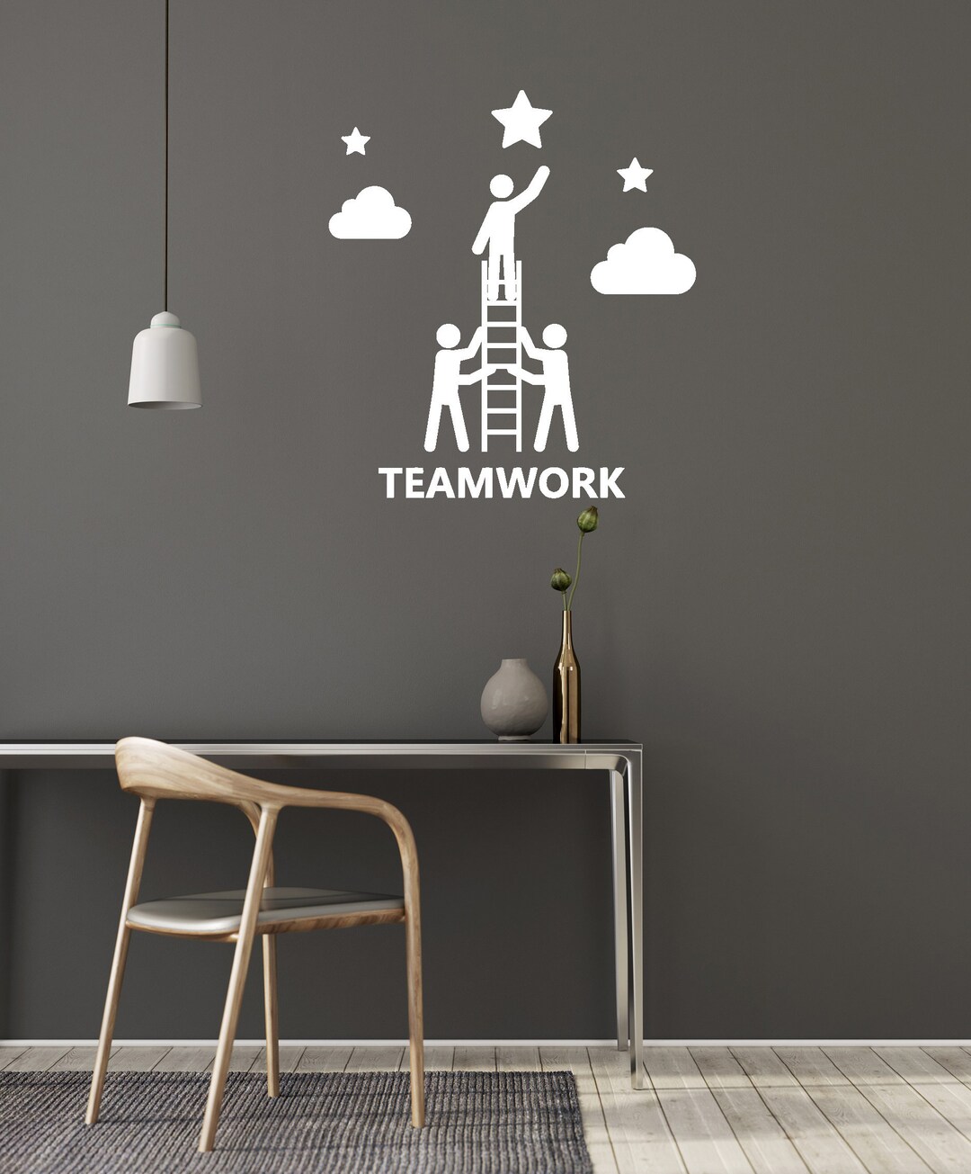 Teamwork Vinyl Wall Decal Team Office Room Creative Decorating Stickers ...
