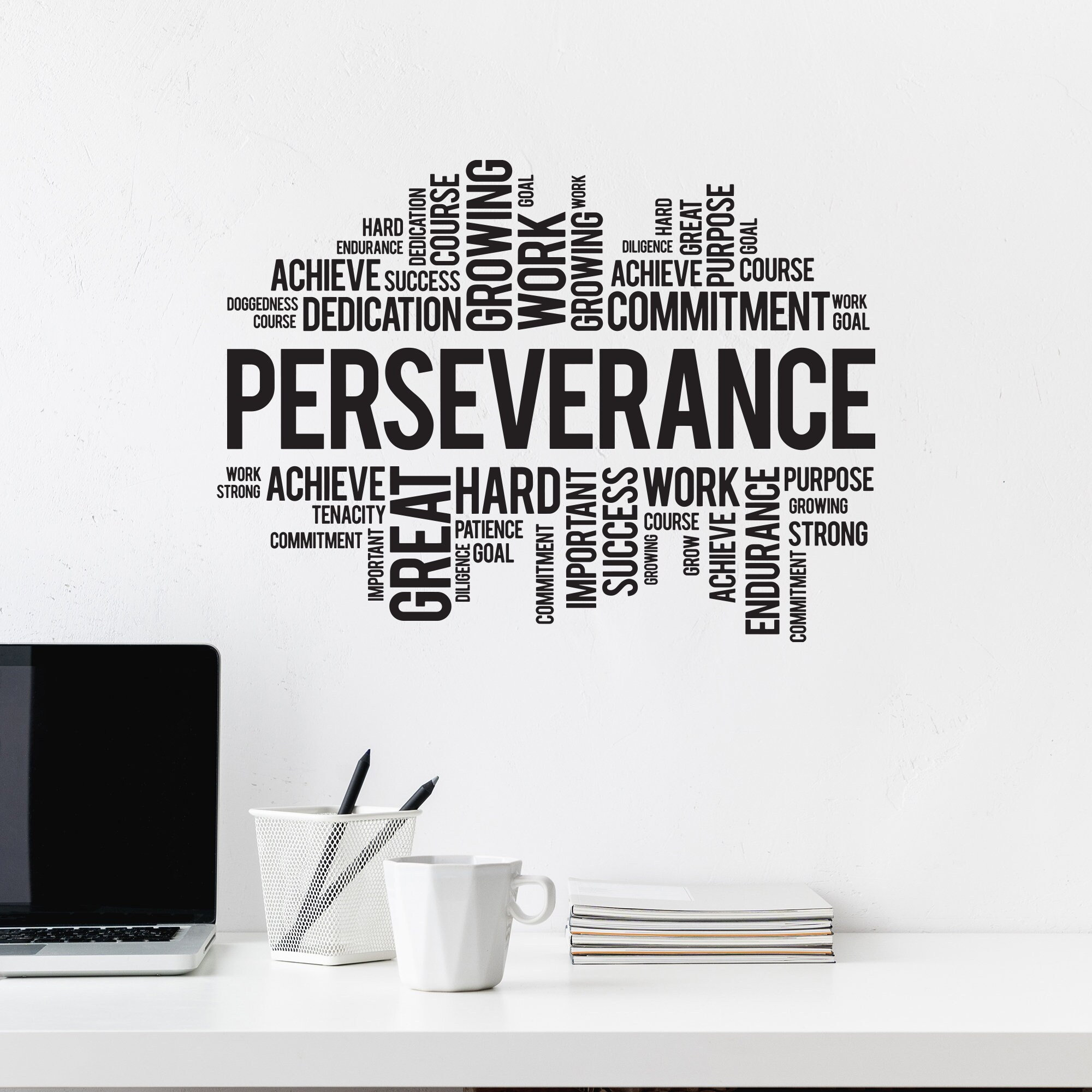 Perseverance Vinyl Wall Decal: Office Decor, Classroom Stickers ...