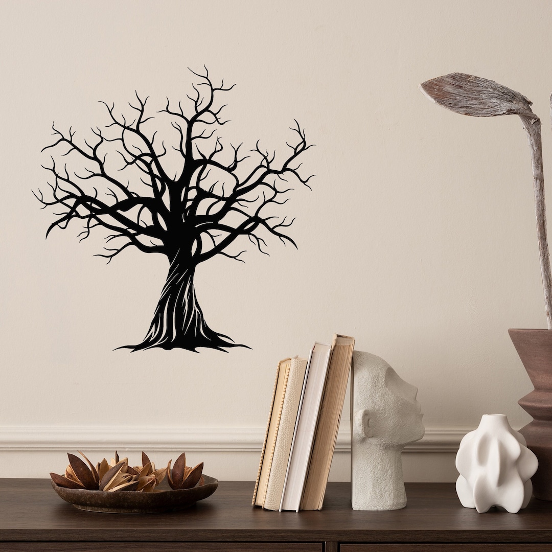 Nature Vinyl Wall Decal Big Tree Branches Decor Forest Interior ...