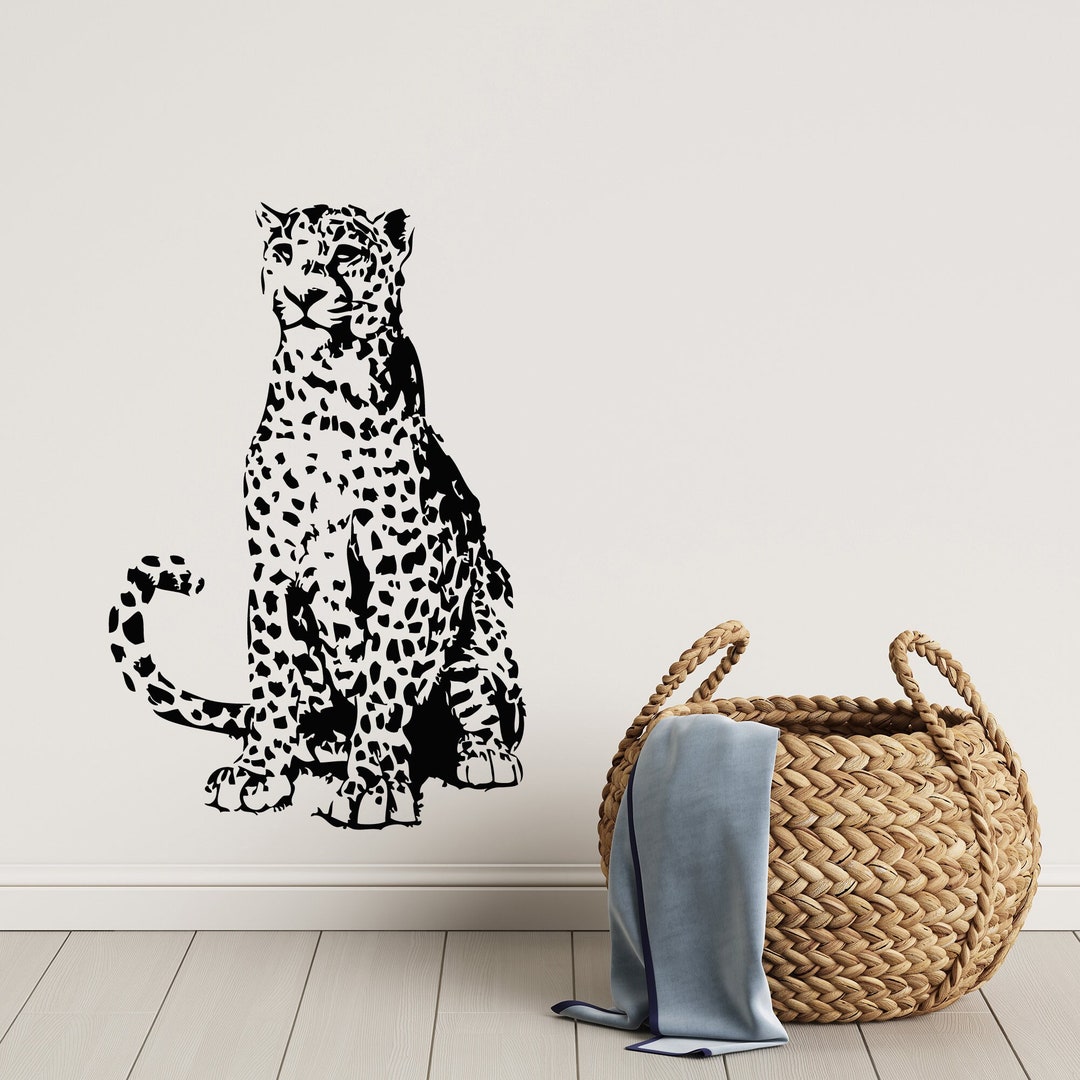 Leopard Vinyl Wall Decal African Wild Animal Predator Big Cat Stickers ...
