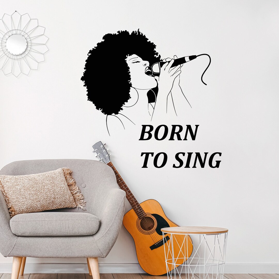 Born to Sing Vinyl Wall Decal: Inspire With Song Music Studio Karaoke ...