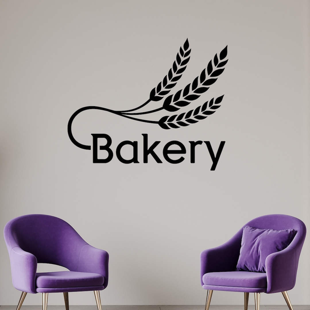 Bakery Vinyl Wall Decal: Kitchen Pastry Decor, Removable Wall Art ...