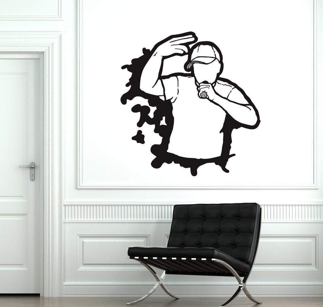 Rap Hip-hop Singer Vinyl Wall Decal Pop Music Guaranteed Quality ...
