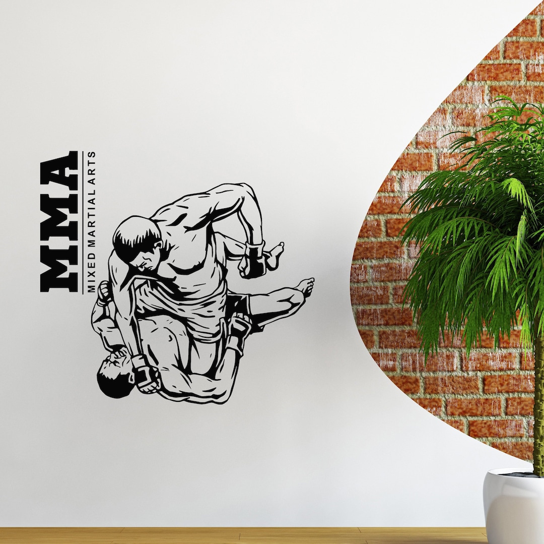 MMA Vinyl Wall Decal Mixed Martial Arts Fighting Fight Club Stickers ...