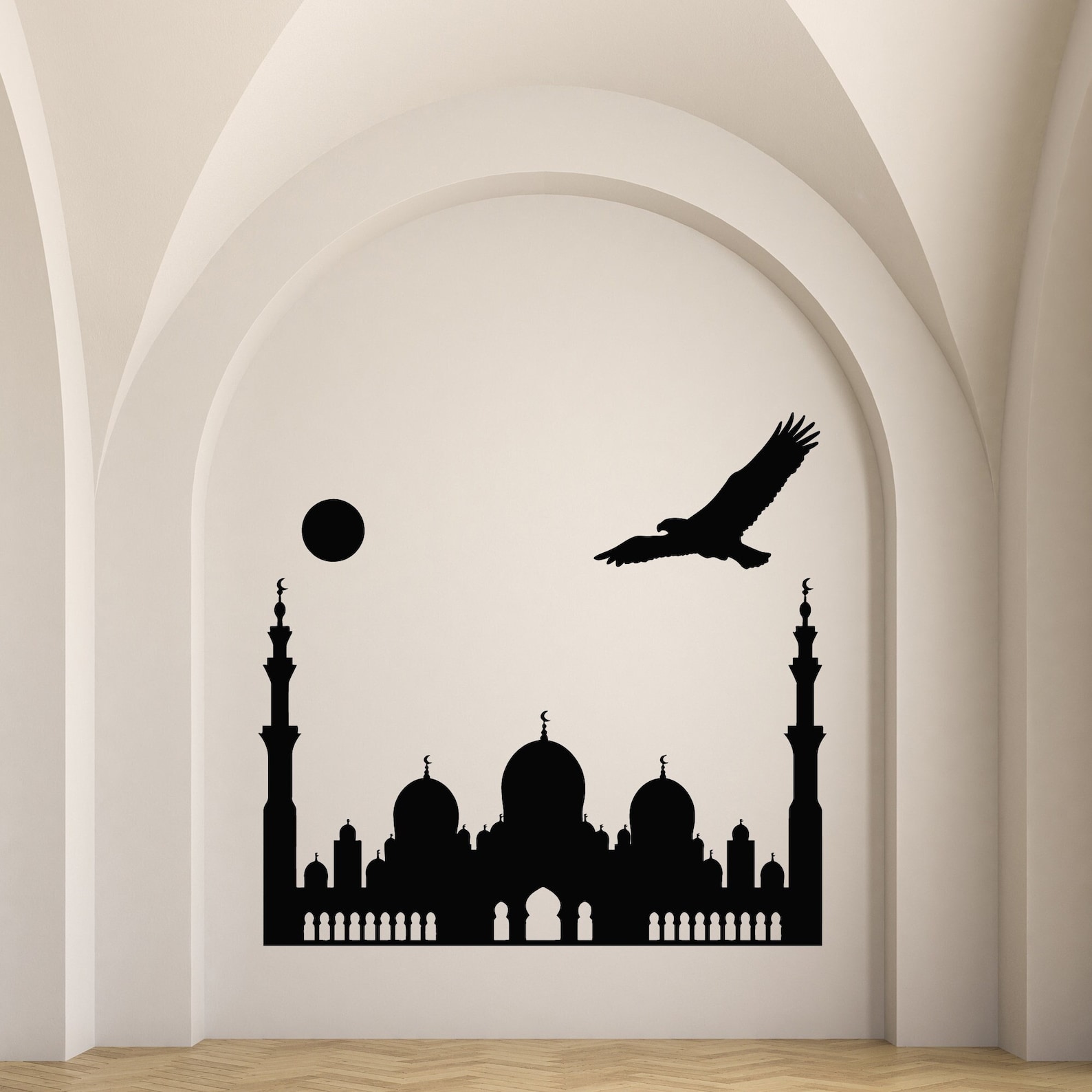Mosque Vinyl Wall Decal Travel Arabic City Muslim Islam Stickers Mural ...