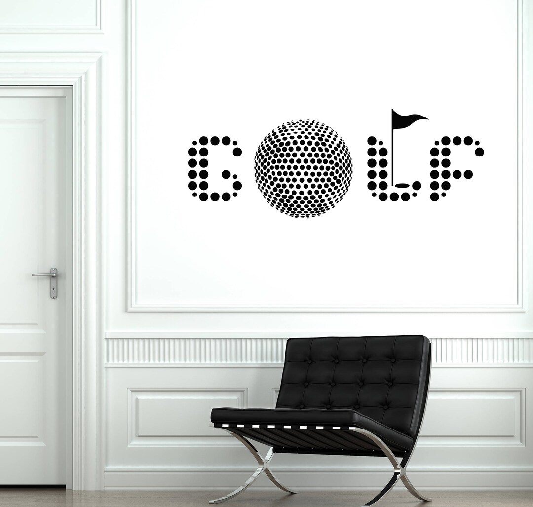 Golf Vinyl Wall Decal Word Lettering Golfer Player Club Window Decor ...