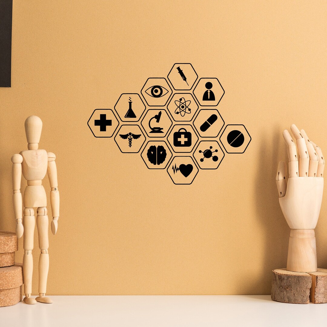 Clinic Vinyl Wall Decal Logo Health Care Hospital Pharmacy Stickers ...