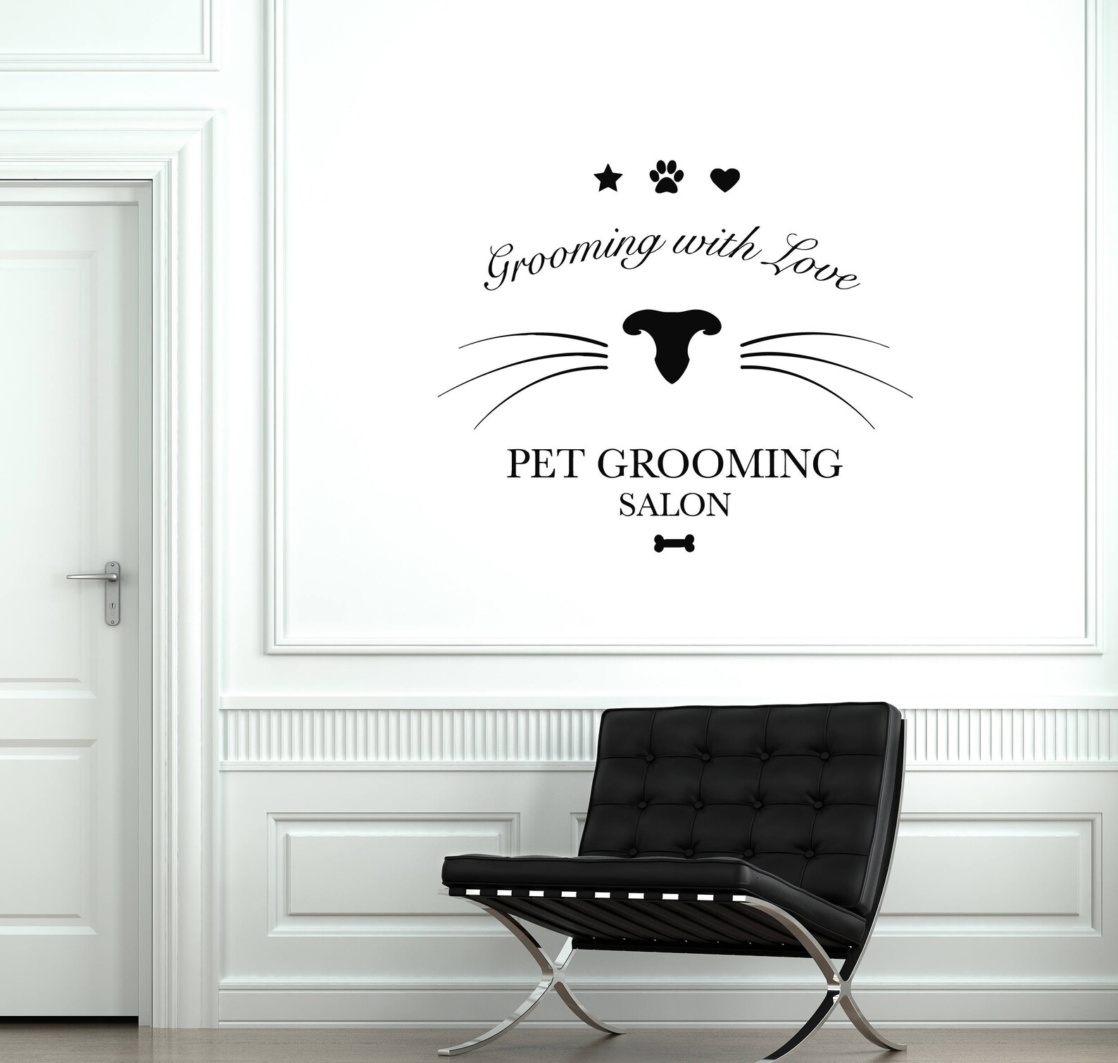Grooming Salon Vinyl Wall Decal Pet Care Beauty Decor Stickers Mural ...