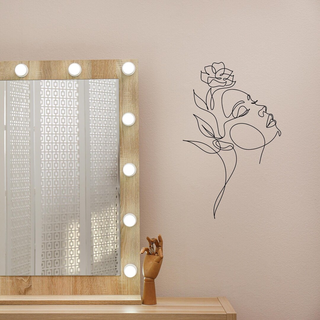 Beautiful Female Face Vinyl Wall Decal Beauty Salon Skin Care ...