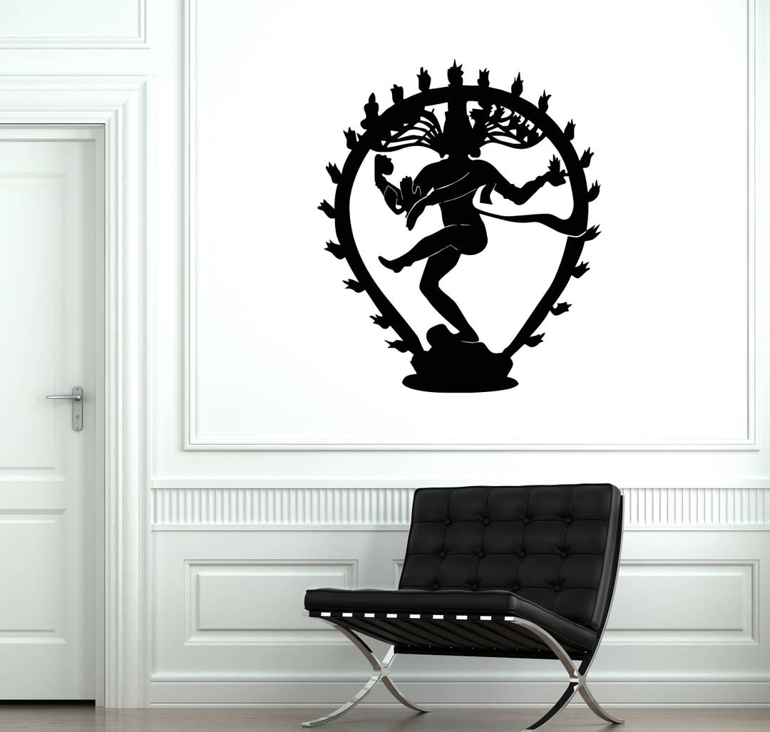 Shiva Vinyl Wall Decal Hinduism God India Hindu Decor Art Stickers ...