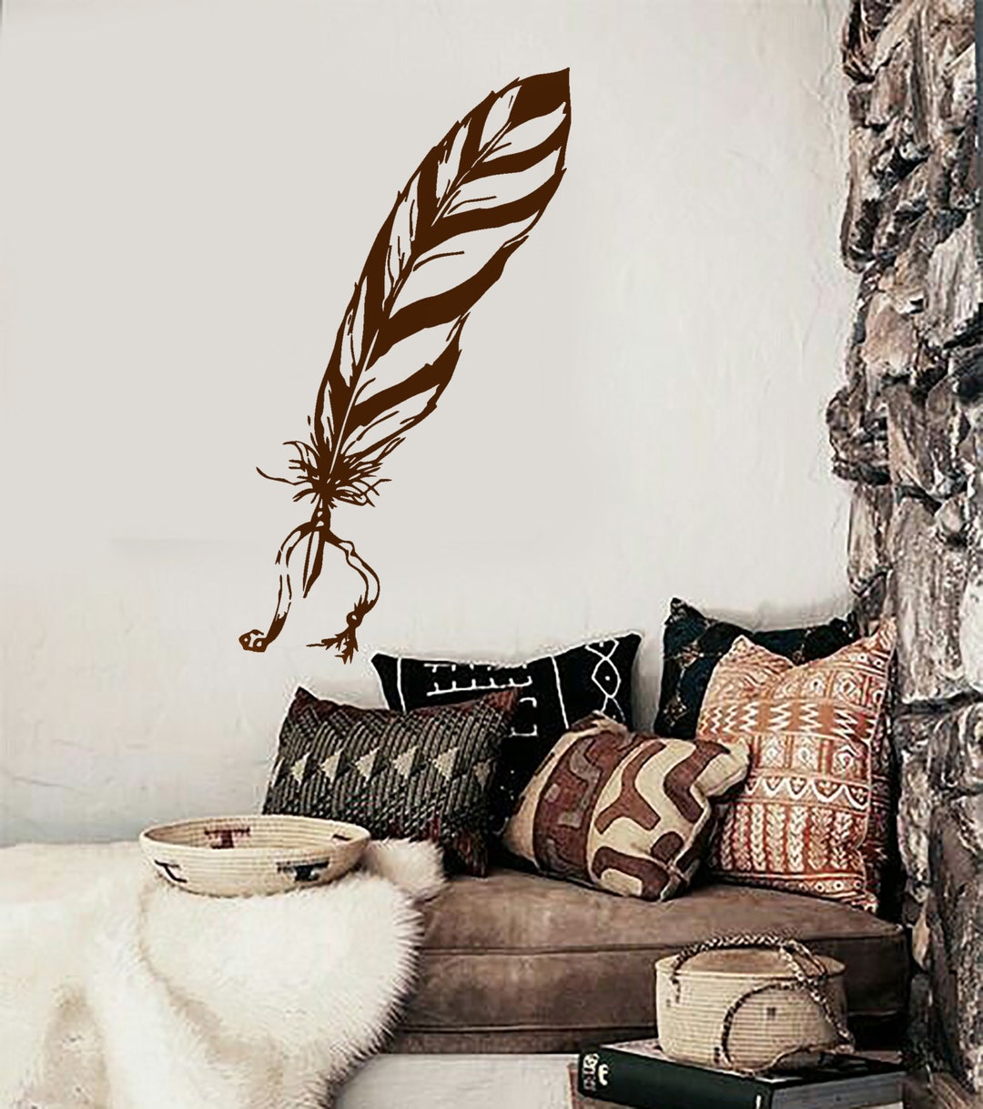 Wall Vinyl Decal Feather Pen Middle Ages Writer's Literature Home ...