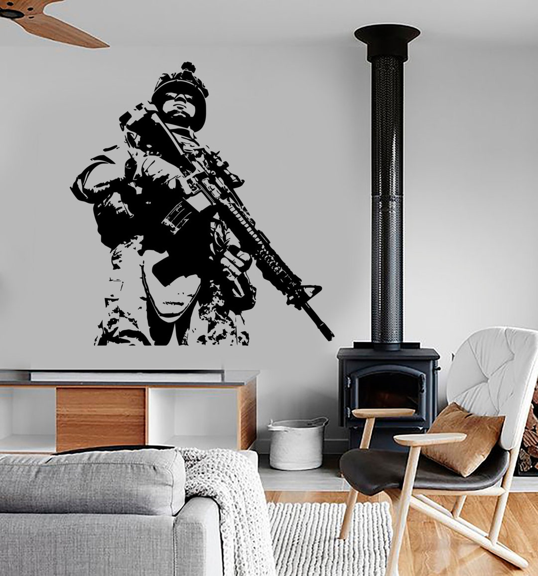 Wall Vinyl US Soldier Marine Army Military Guaranteed Quality Decal ...