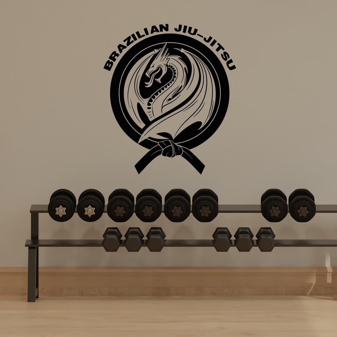 Fight Club Vinyl Wall Decal Brazilian Jiu-jitsu Fighting MMA Sports ...
