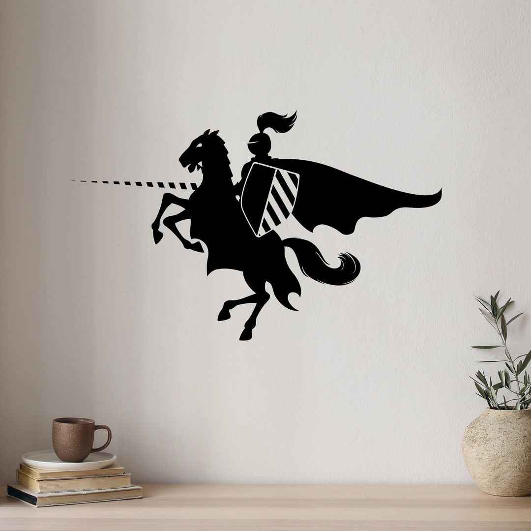 Medieval Knight Vinyl Wall Decal - Castle Inspired Home Décor ...
