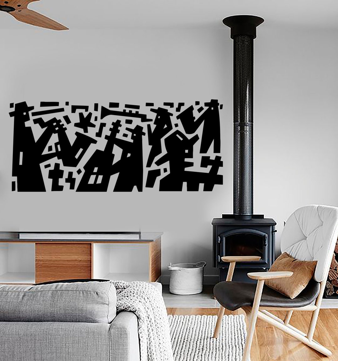 Wall Decal Music Jazz Band Modern Art Vinyl Sticker Mural Art 1590dz - Etsy