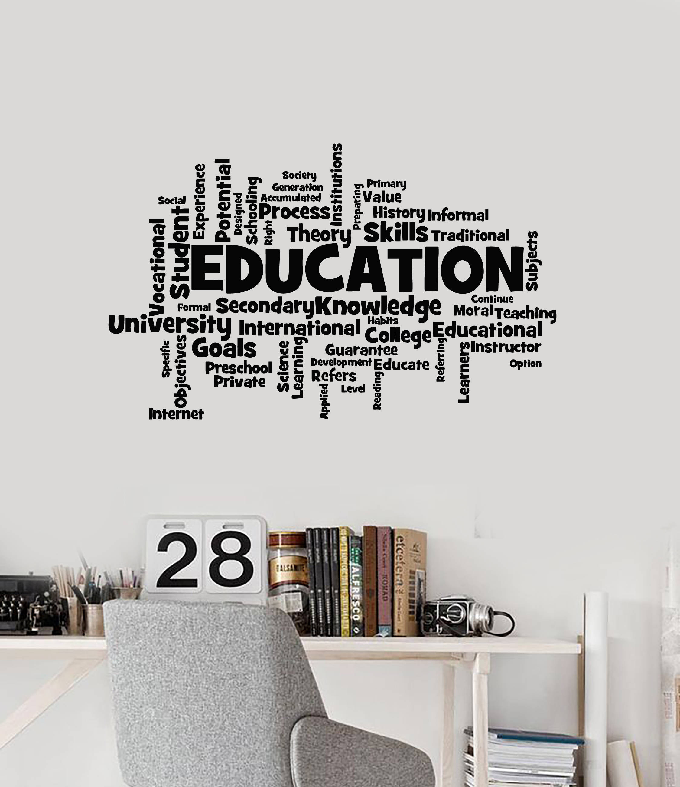 Education Vinyl Wall Decal Words Cloud School Classroom | Etsy