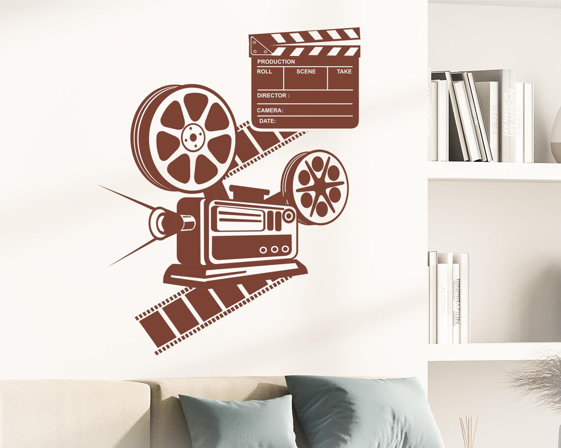 Wall Vinyl Decal Art Film Cinema Movie Camera Amazing Decor 1359dz - Etsy