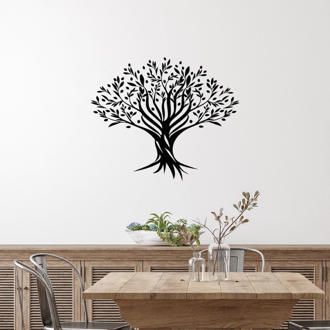 Olive Tree Vinyl Wall Decal Kitchen Decor Living Room Decoration Nature ...