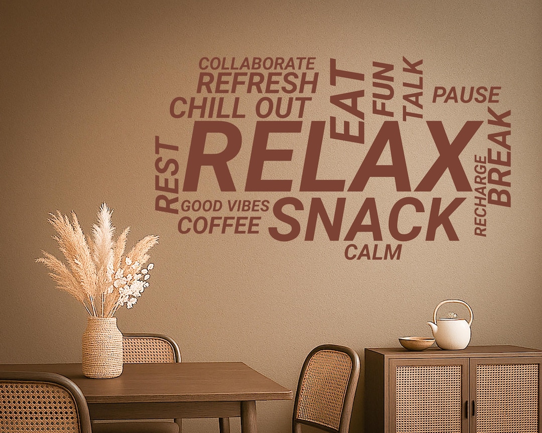 Inspirational Breakroom Wall Decal for Office • Motivational Snack Bar ...