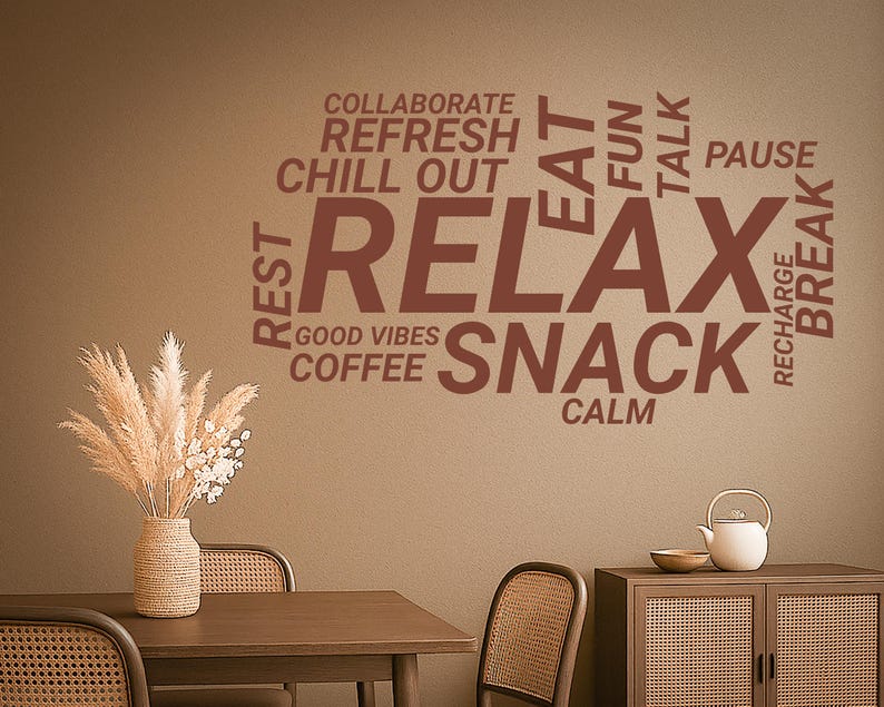 Inspirational Breakroom Wall Decal for Office • Motivational Snack Bar ...