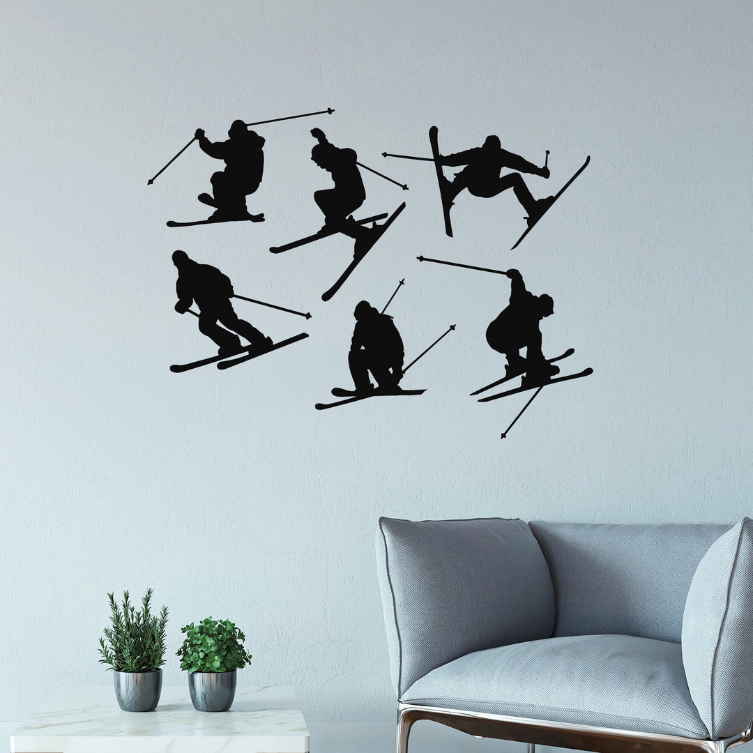 Ski Vinyl Wall Decal Skiing Extreme Winter Sport Freestyle Stickers ...