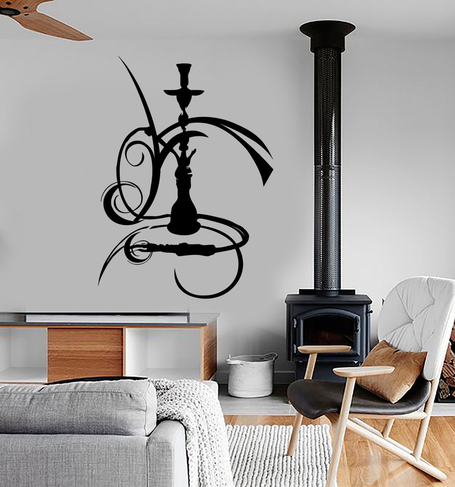 Wall Vinyl Marihuana Hookah Shisha Smoking Decal Mural Art - Etsy