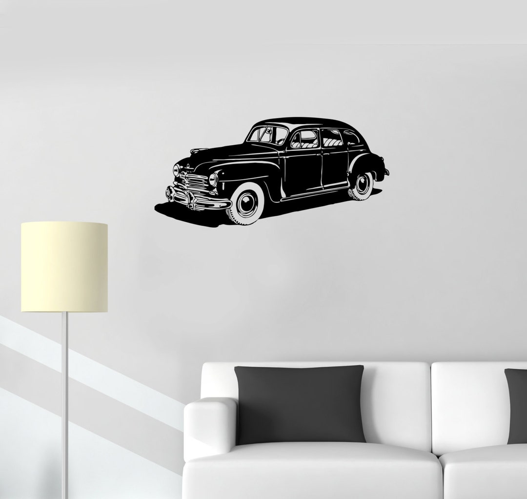 Wall Vinyl Decal Car American Muscle Vintage Auto Racing Decor for ...