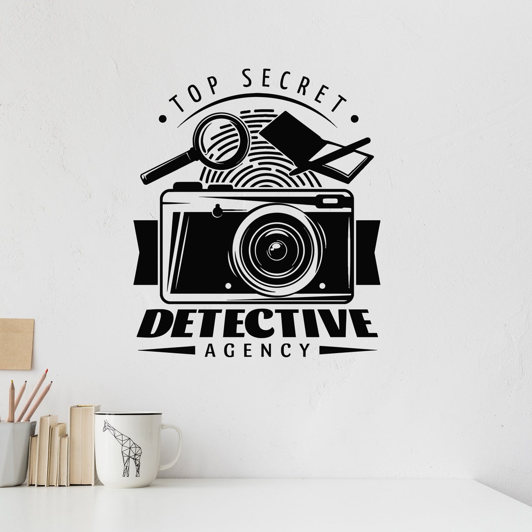 Top Secret Vinyl Wall Decal Detective Agency Sign Playroom Decoration ...