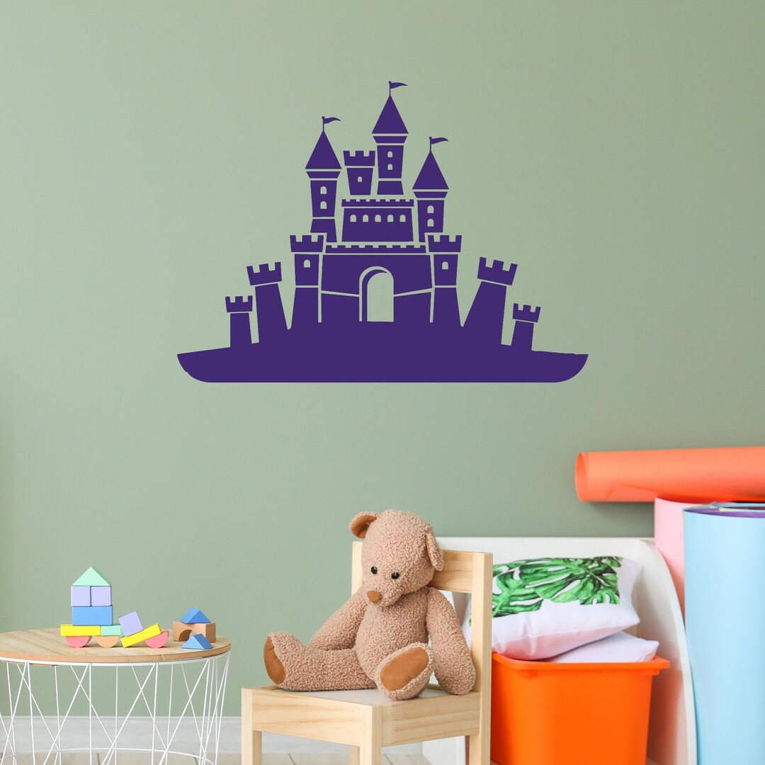 Sand Castle Wall Vinyl Decal Princess Palace Nursery Children's Room ...