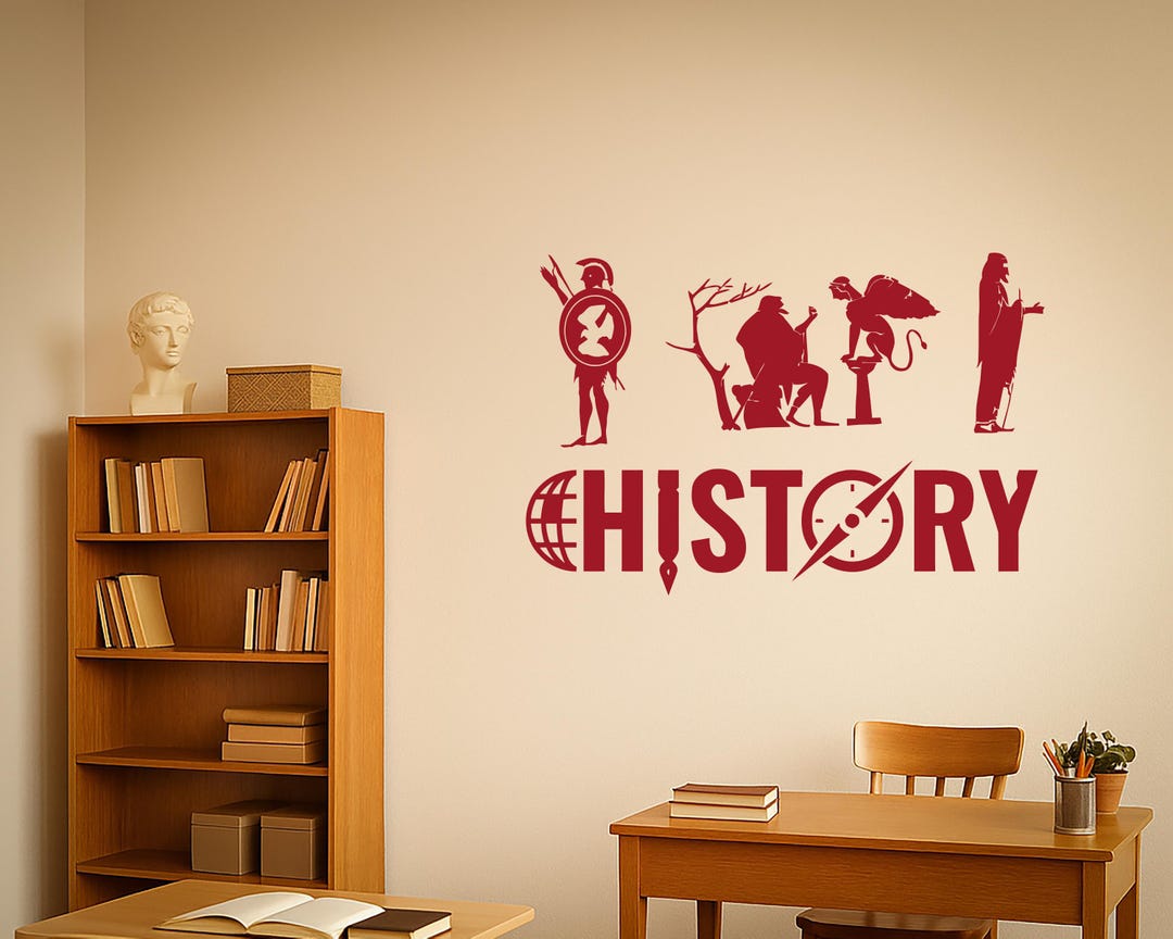 Wall Decal History Classroom Ancient World Vinyl Interior Z4967 - Etsy