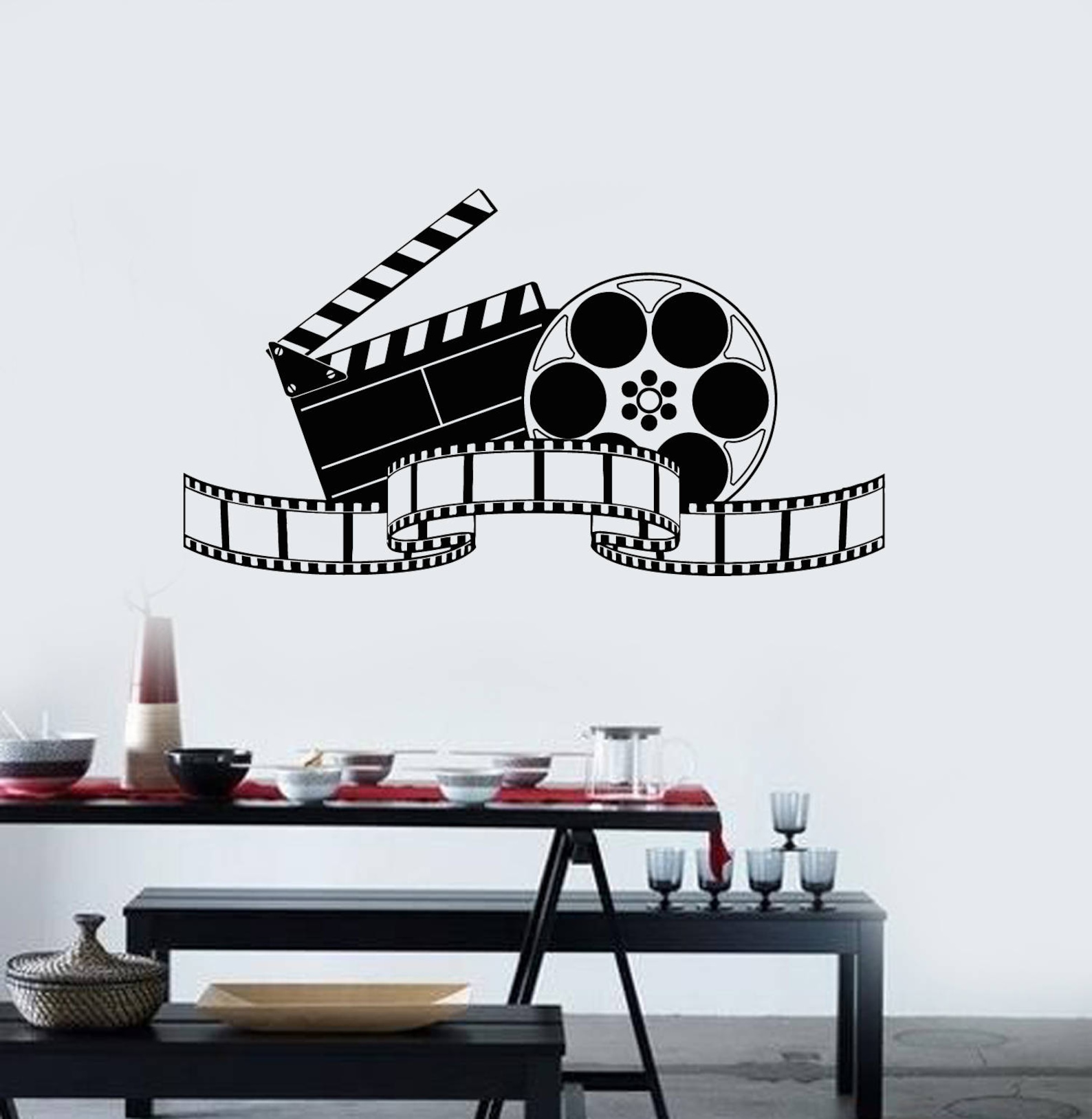 Film Vinyl Wall Decal Cinema Room Filming Movie Art Decor - Etsy
