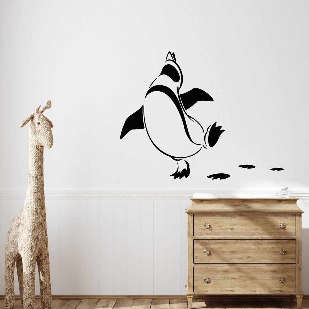 Penguin Vinyl Wall Decal Funny Animal Children's Decor for Kids’ Rooms ...