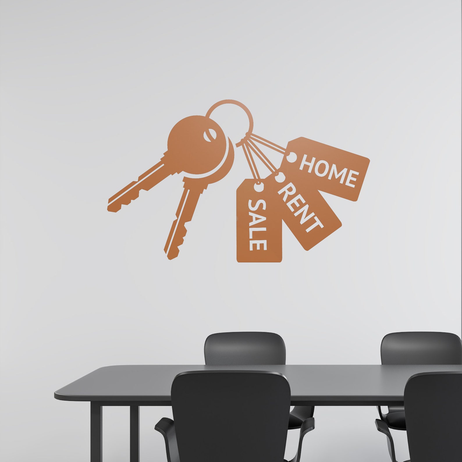 Real Estate Keys Vinyl Wall Decal Home Sale Rent Business Realtor Agent ...