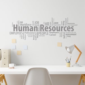 Human Resources Vinyl Wall Decal HR Department Specialist Office Space ...