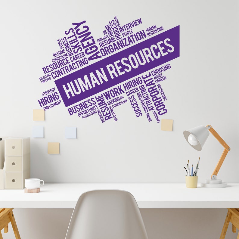 Human Resources Agency Vinyl Wall Decal: Office Decor 6247di - Etsy