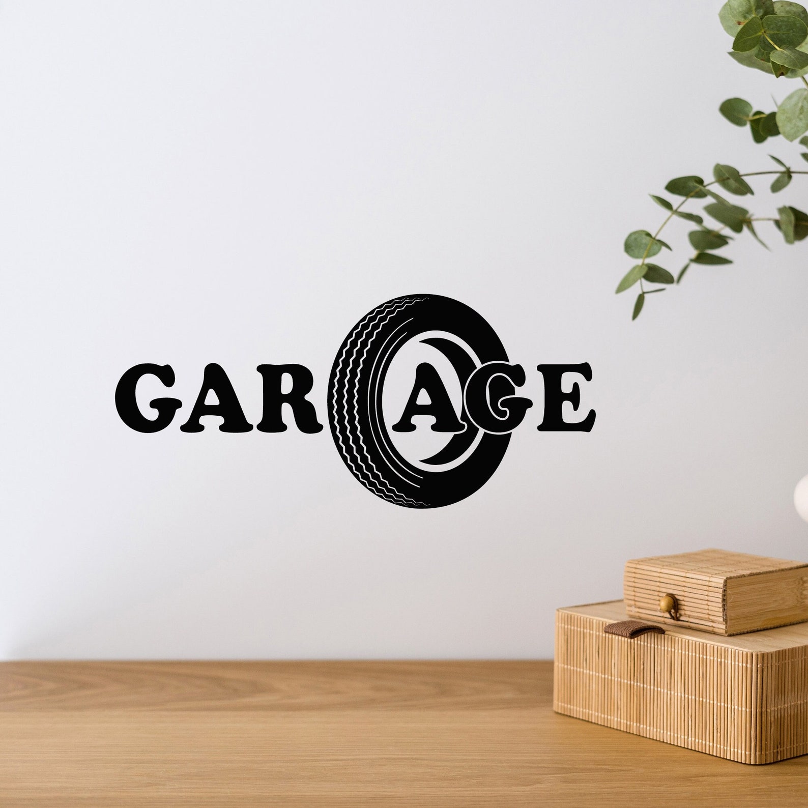 Auto Vinyl Wall Decal Repair Car Wheel Garage Mechanic Service Stickers ...