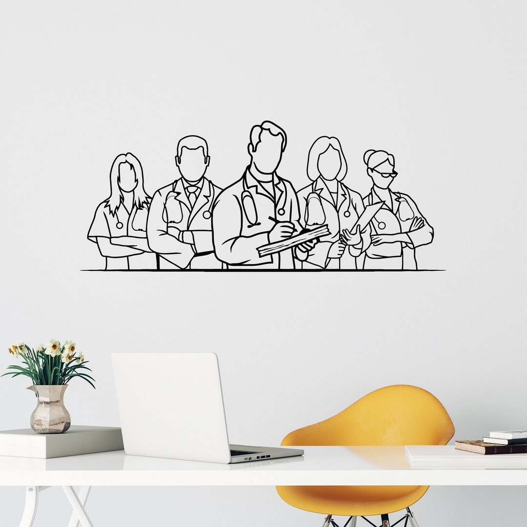Healthy Vinyl Wall Decal Medical Clinic Doctors Hospital Ambulance ...