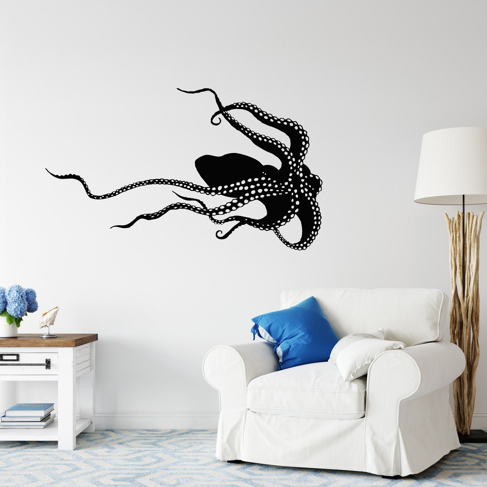 Octopus Tentacles Vinyl Wall Decal Ocean Sea Monster Marine Style Room ...