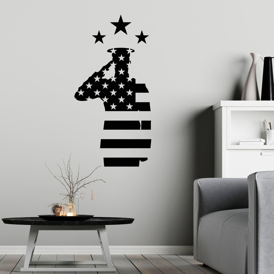 Soldier Vinyl Wall Decal USA United States Veterans Day Army American ...