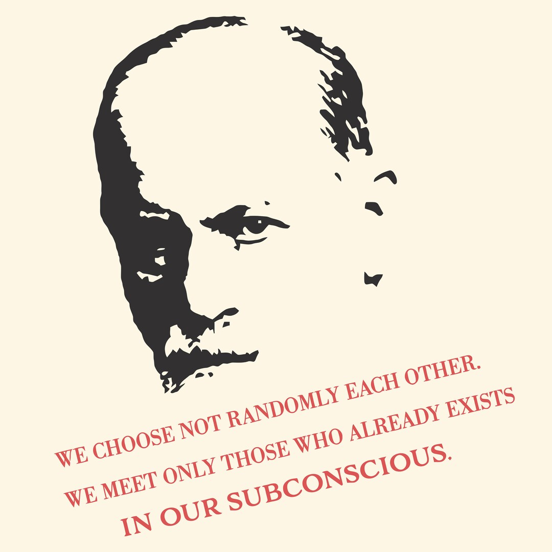 Wall Decal Sigmund Freud Subconscious Famous Quote Red Quote Decor ...