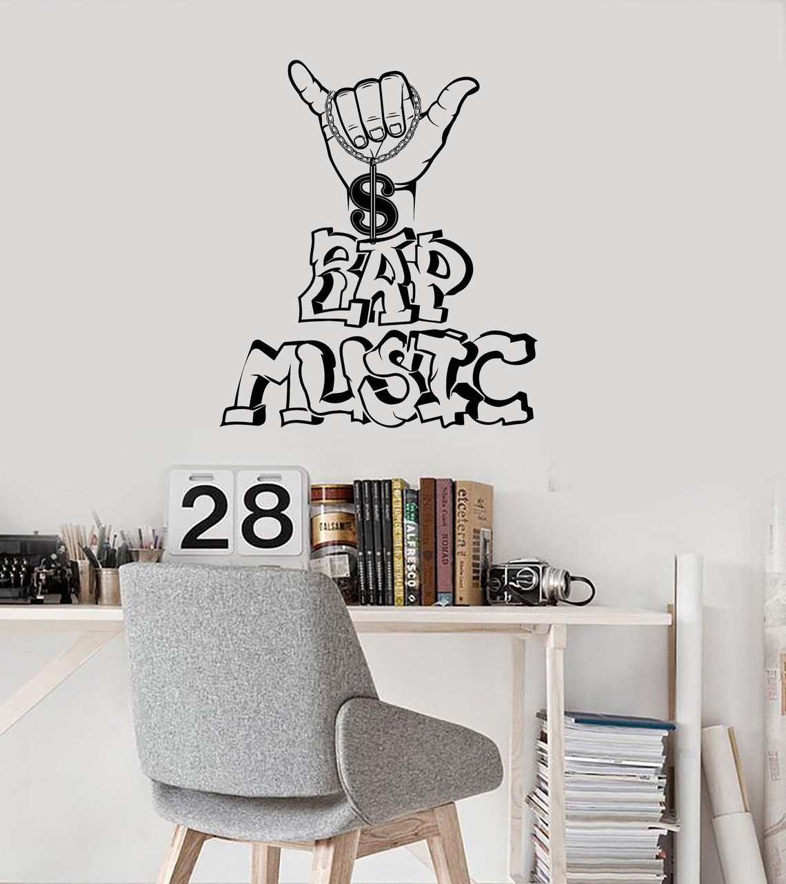 Rap Music Vinyl Wall Decal Rapper Words Musical Room Decor - Etsy