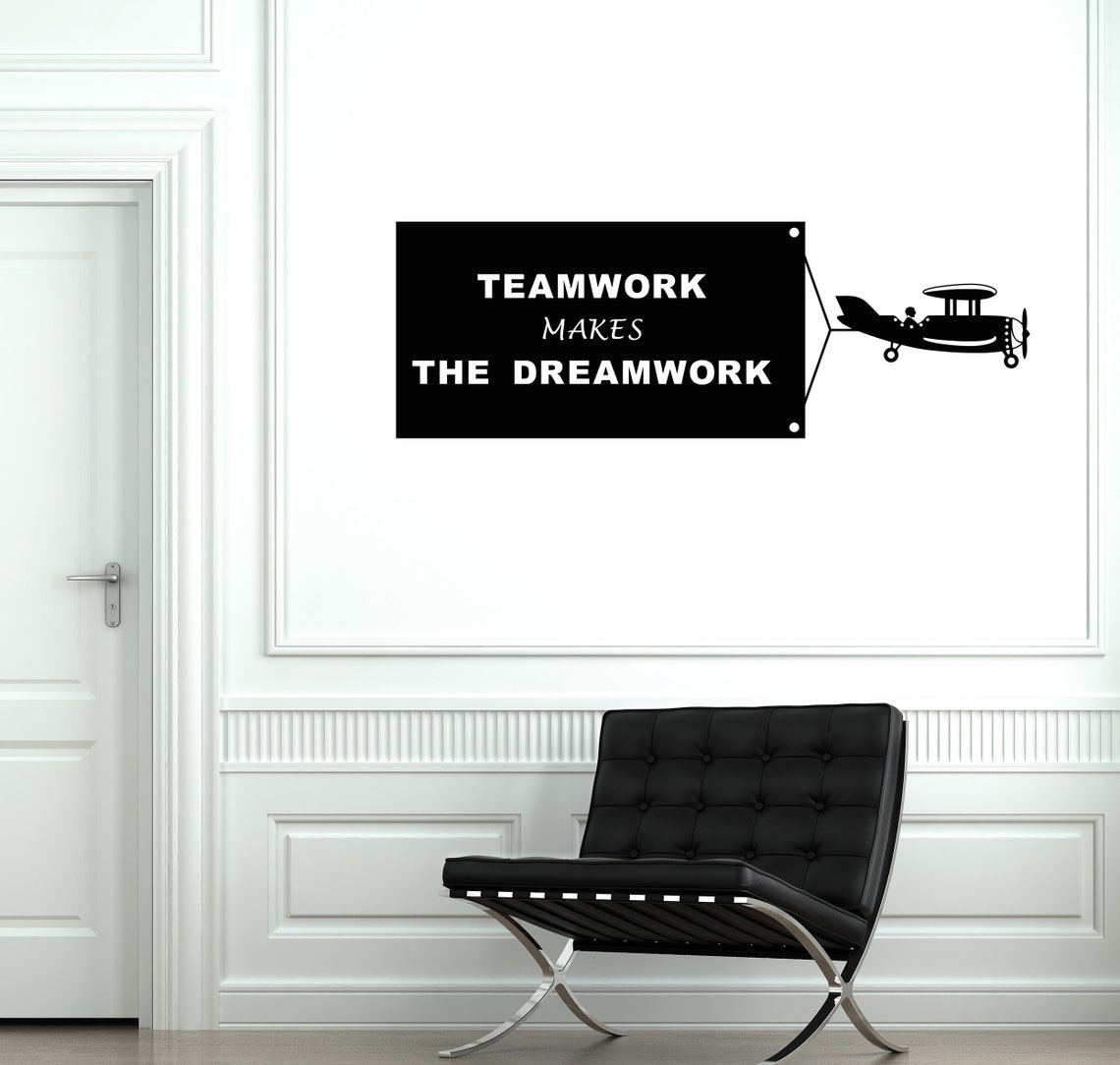 Teamwork Vinyl Wall Decal Quote Office Space Decor Team Work | Etsy