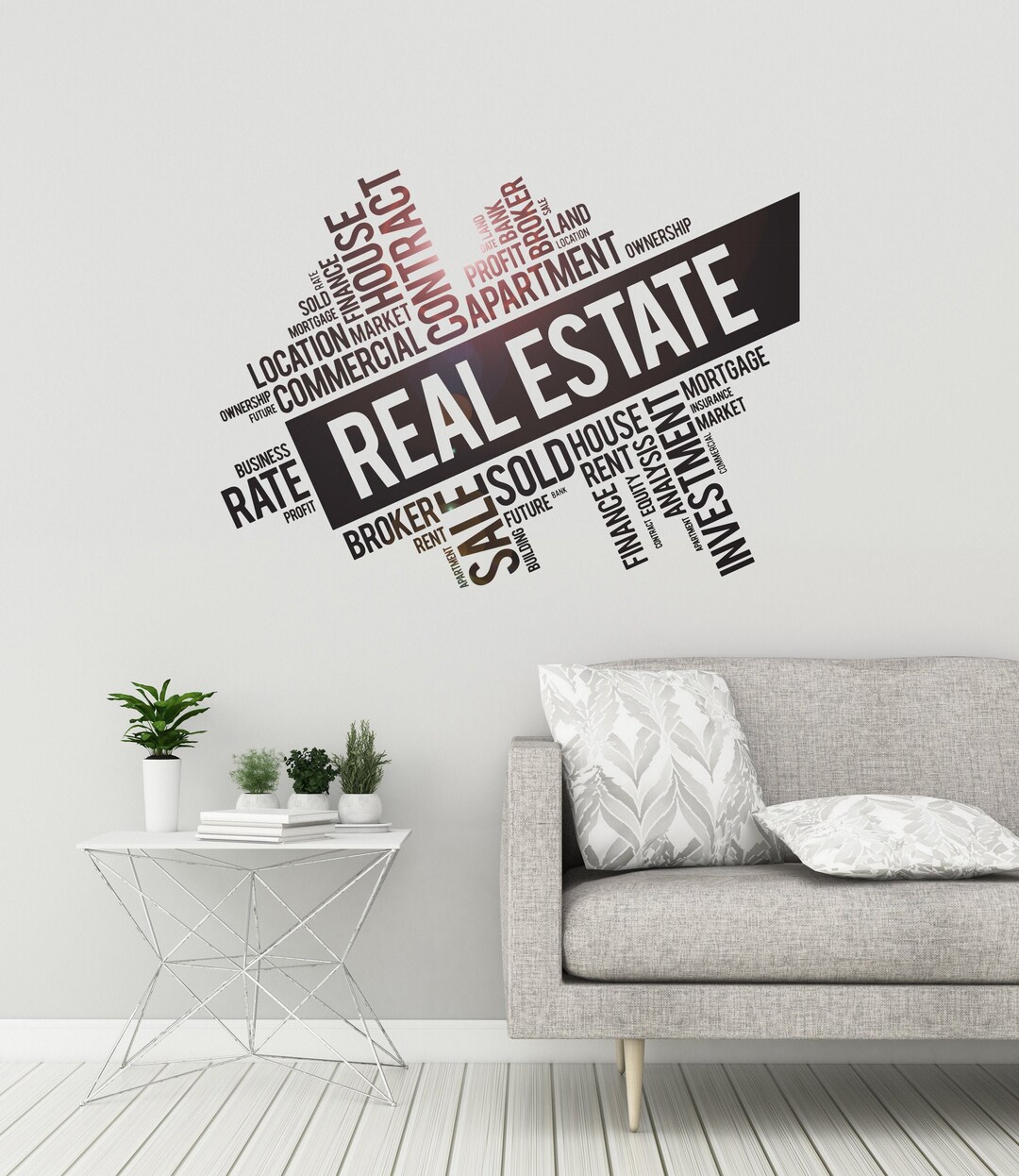 Real Estate Vinyl Wall Decal Agent Realtor Broker Agency Office ...