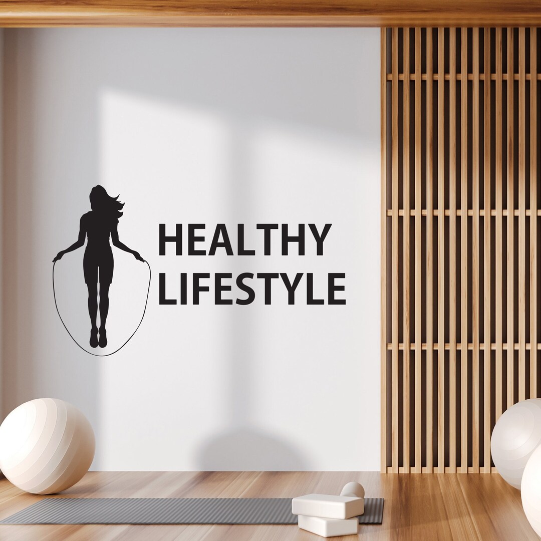 Inspire Your Healthy Lifestyle With Vinyl Wall Decal - Home Gym Fitness ...