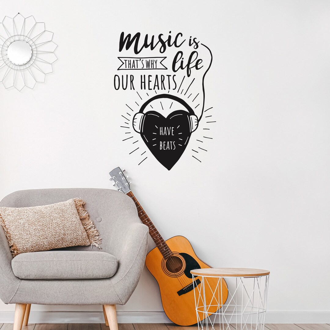 Inspirational Music Quote Vinyl Wall Decal - Home Decor for Music ...