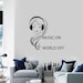 Wall Vinyl Decal Tree With Branches Hanging Music Notes Modern Decor ...