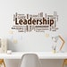 Leadership Vinyl Wall Decal Office Space Business Motivational Teamwork ...